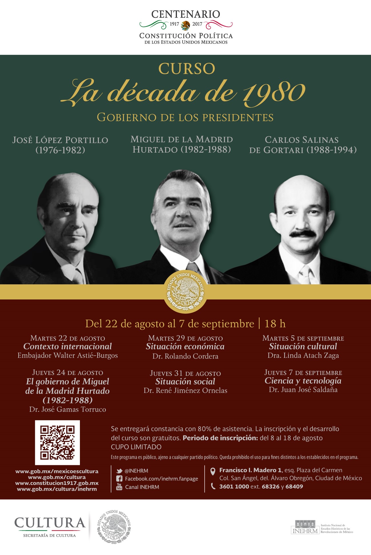 Curso "La década de 1980. Gobierno de los presidentes José López ...